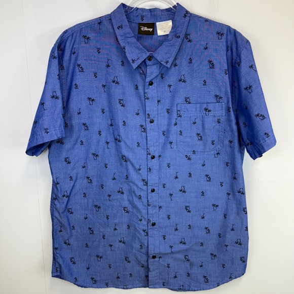 Disney | Shirts | Disney Button Down Shirt Mickey Mouse Palm Treesxl ...
